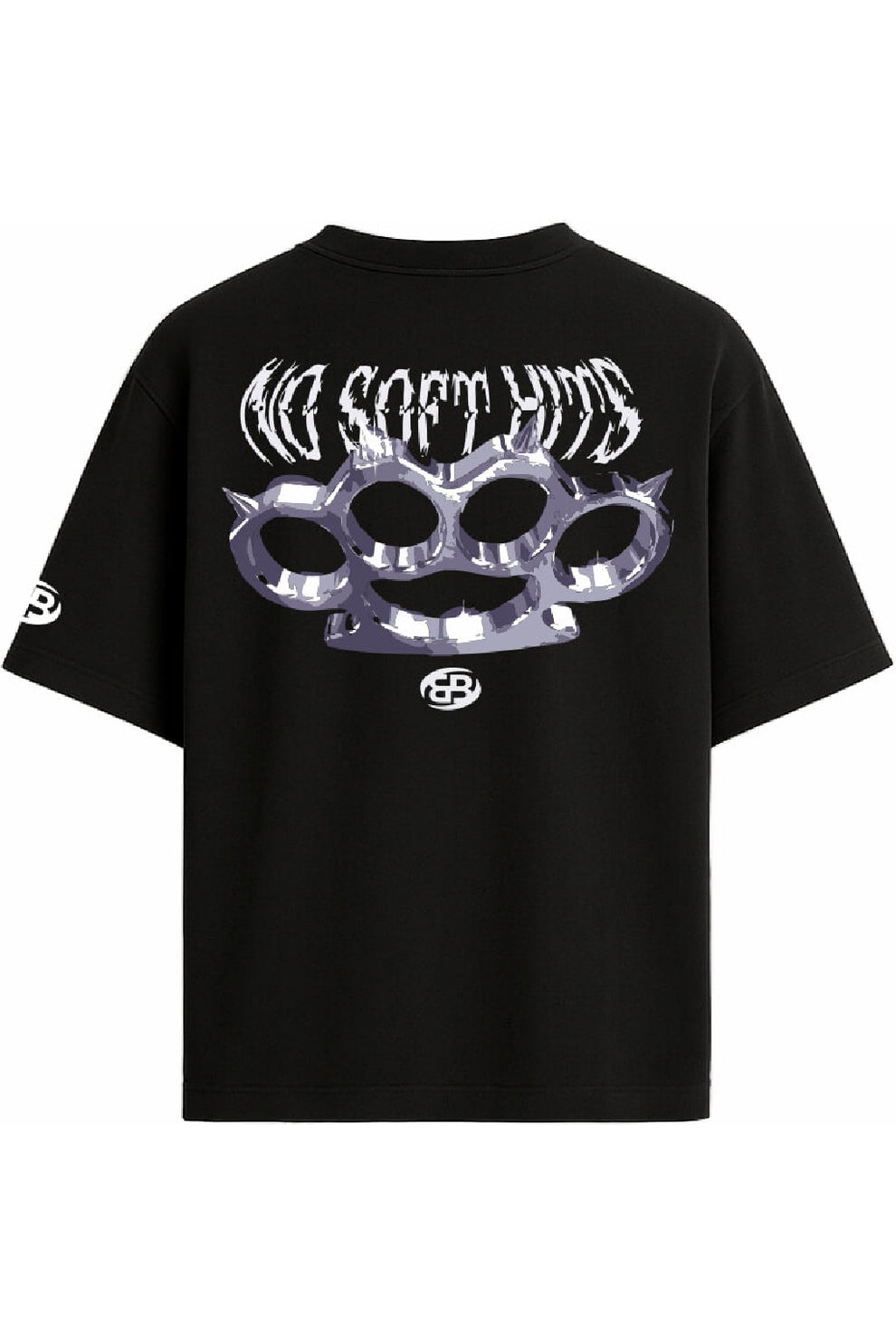 No Soft Hits Black Oversized T-shirt – Bad and Boujee